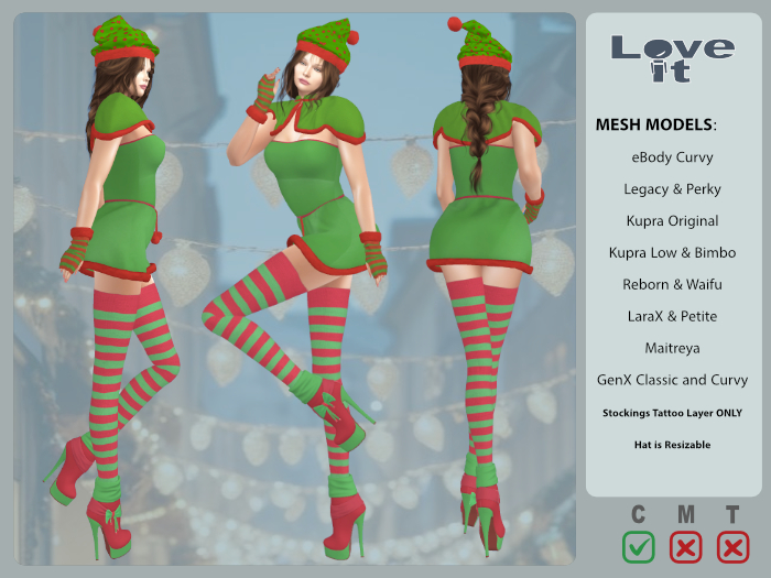 Second Life Marketplace Love It Complete Sexy Elf Outfit